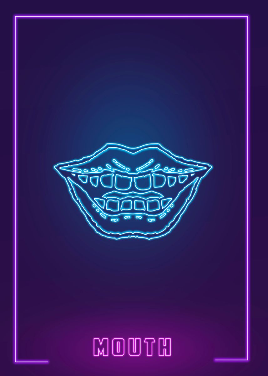 'Mouth' Poster, picture, metal print, paint by Trending Collections ...