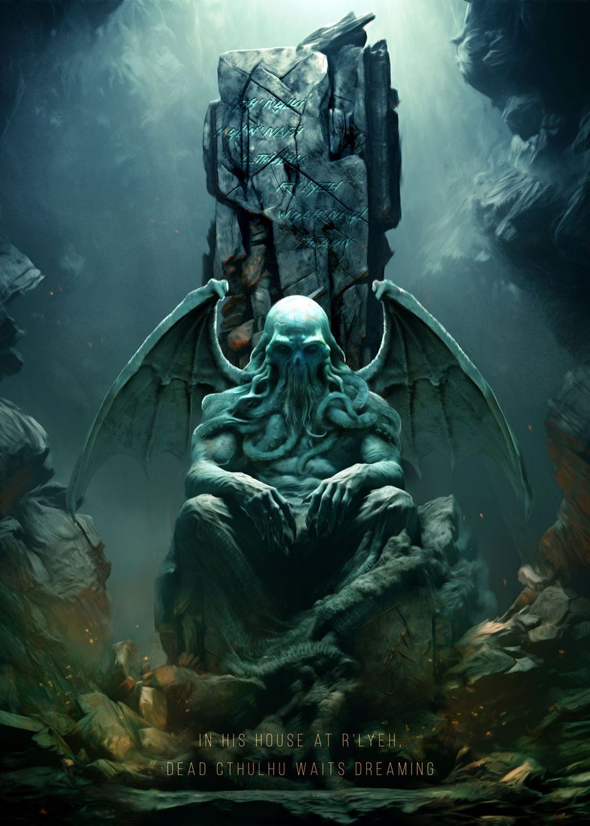 'Cthulhu the Dreamer' Poster, picture, metal print, paint by ikaruna ...