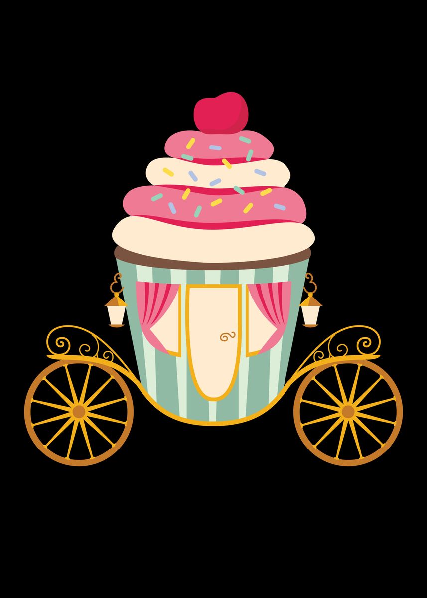 'Cake Carriage Tartlet' Poster, picture, metal print, paint by Mooon ...