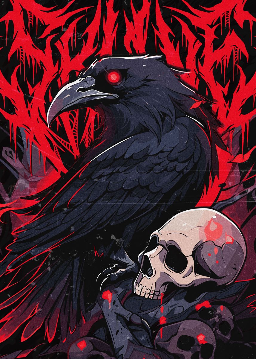 'The Raven' Poster, picture, metal print, paint by Howling Wolf | Displate