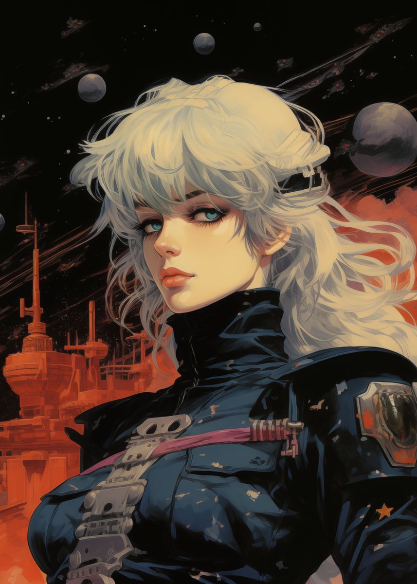 'Space Opera Anime Girl' Poster, picture, metal print, paint by Akaiji ...
