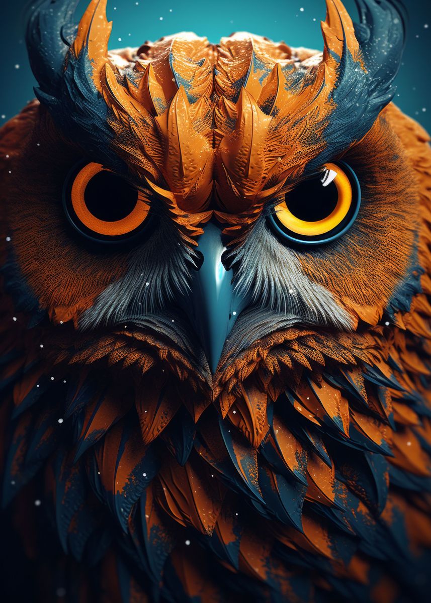 'Owl Magic' Poster, picture, metal print, paint by Alisson | Displate