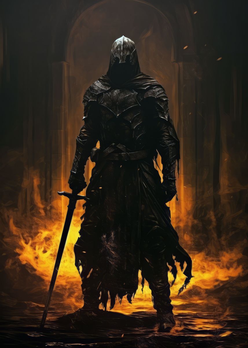 'Medieval Knight' Poster, picture, metal print, paint by Alisson | Displate