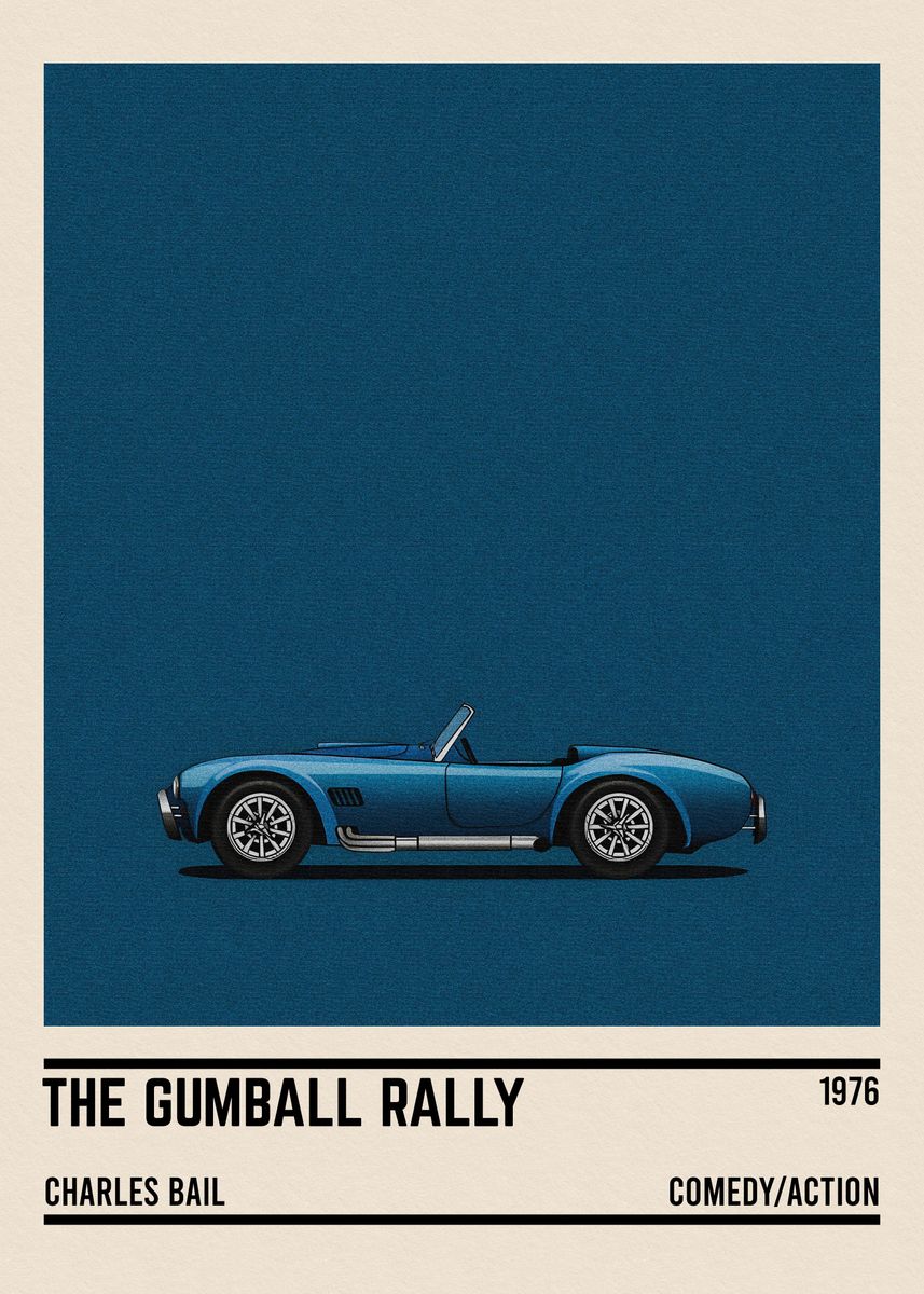'The Gumball Rally Car' Poster, picture, metal print, paint by Louise ...