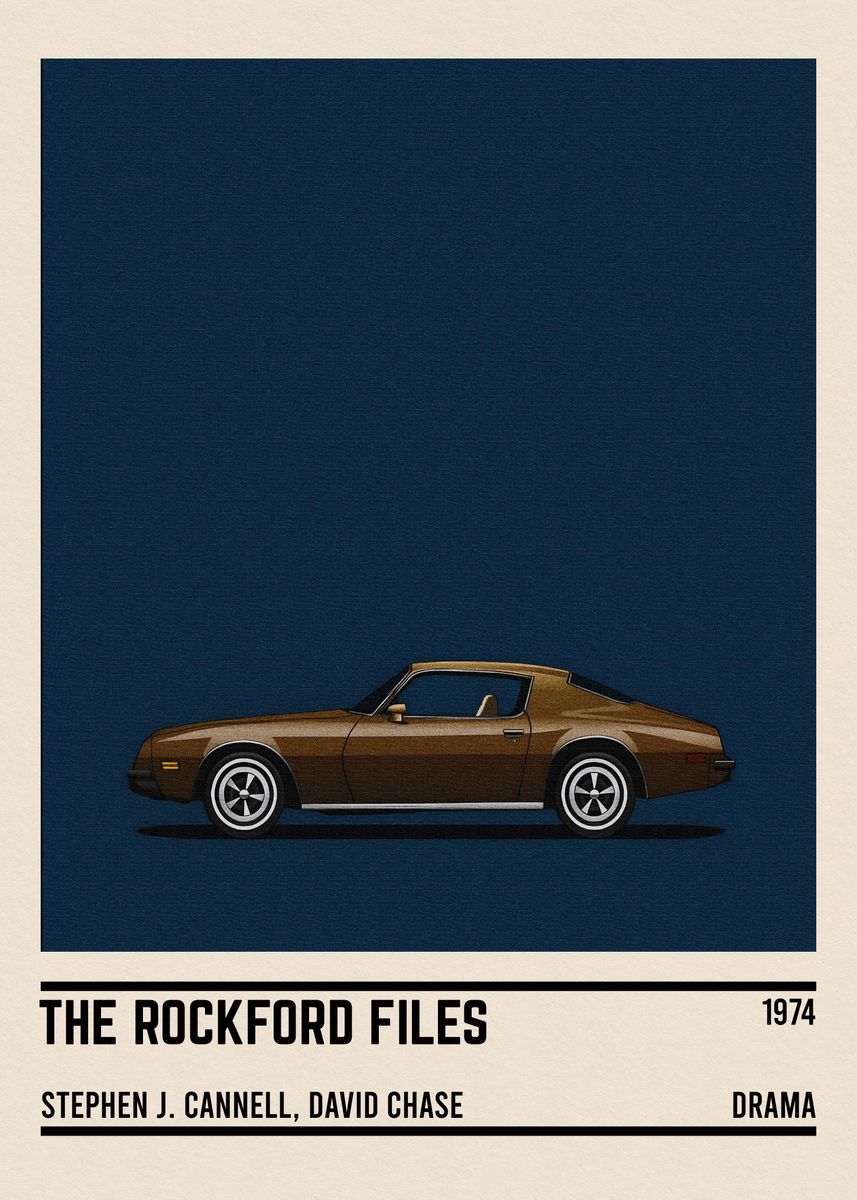 'The Rockford Files Car' Poster, picture, metal print, paint by Louise ...