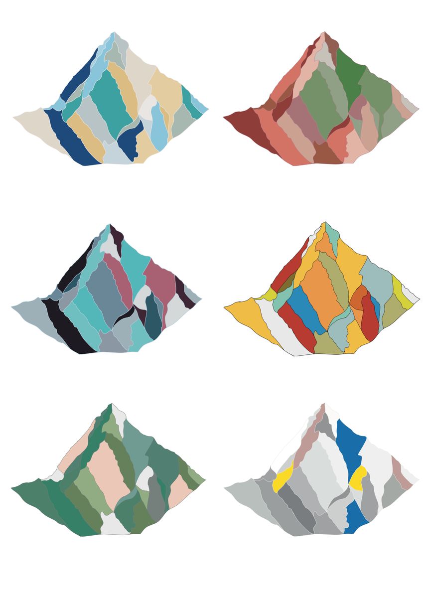 'K2 Mountain' Poster, picture, metal print, paint by Paul Morris | Displate