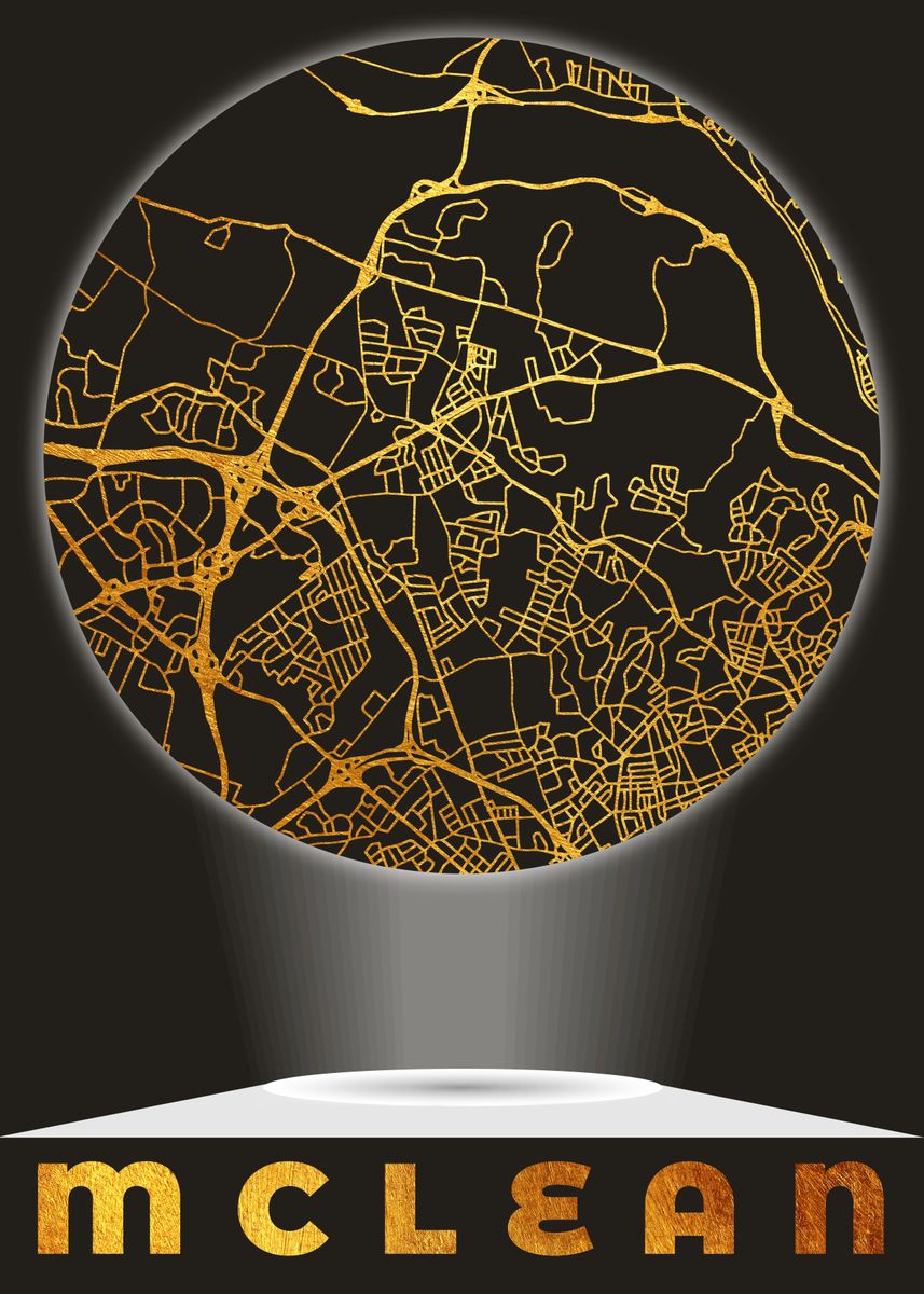 'McLean VA USA' Poster, picture, metal print, paint by Nolan Mccroskey ...