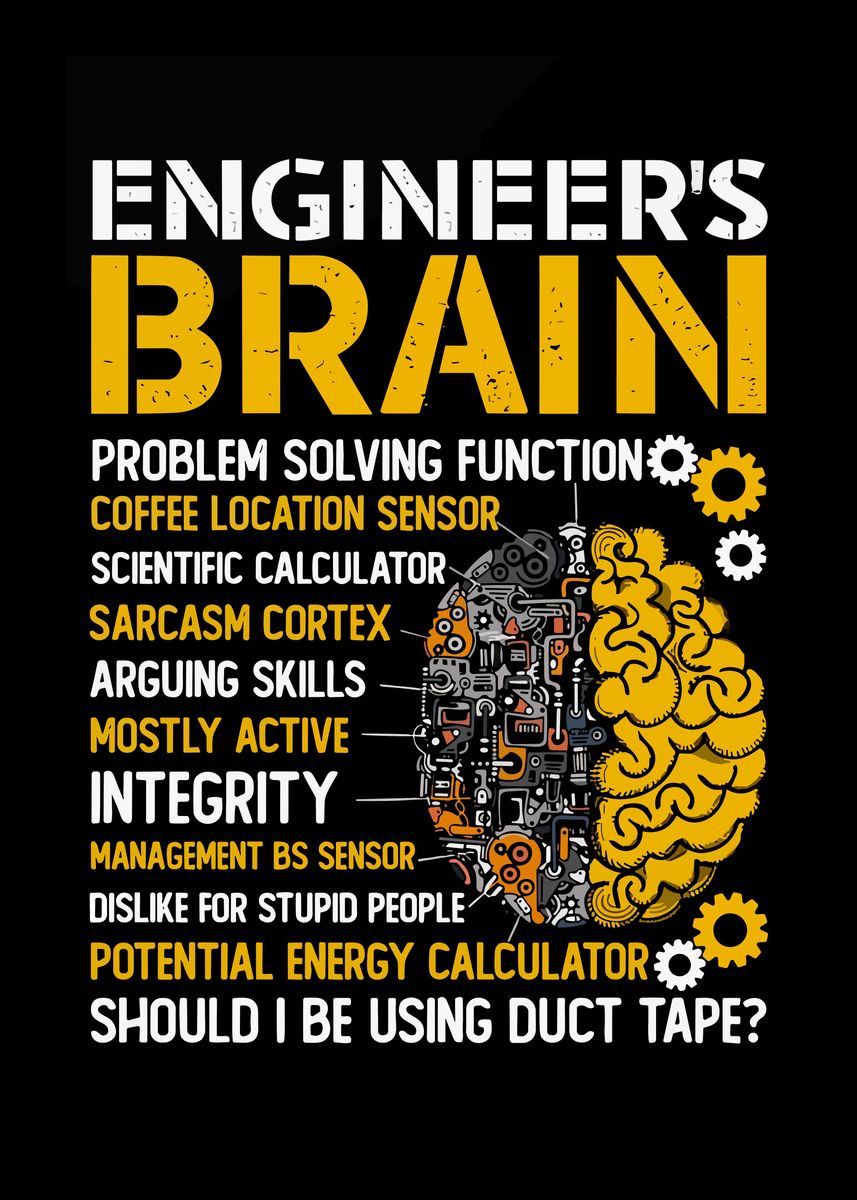 'Funny Engineer' Poster, picture, metal print, paint by Funny One Piece ...