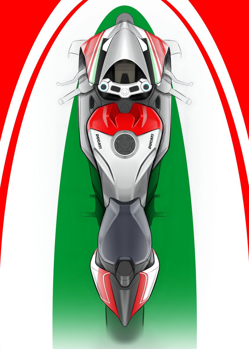 'Ducati Panigale V4 Italy' Poster, picture, metal print, paint by Flux ...