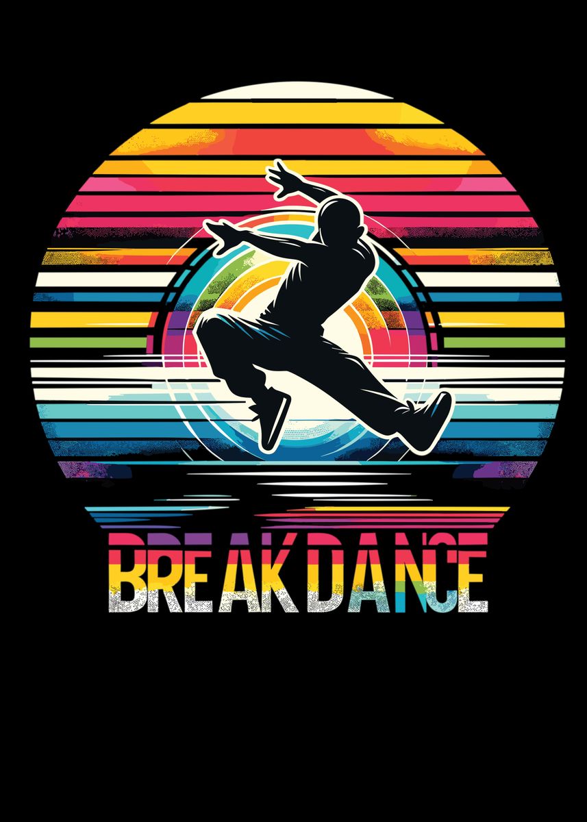 'Breakdance Break Dancer' Poster, picture, metal print, paint by ZS C O ...