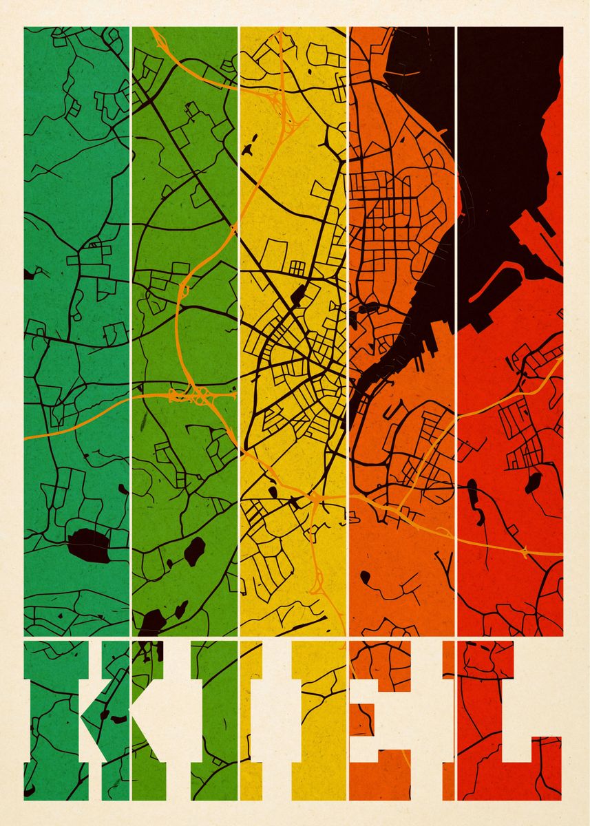 'Kiel Germany' Poster, picture, metal print, paint by Ryan Proffitt ...