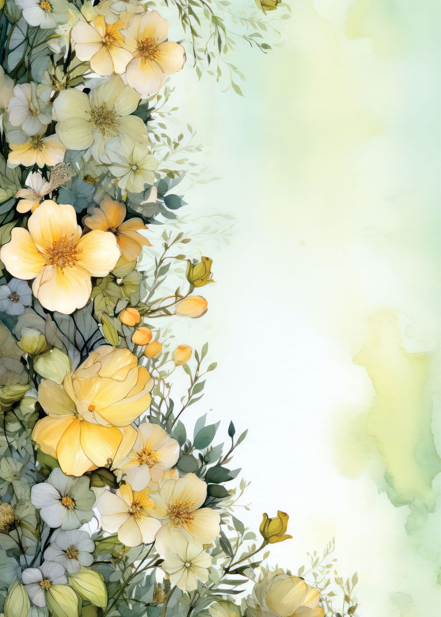 'Flowers Bouquet royalty' Poster, picture, metal print, paint by ...