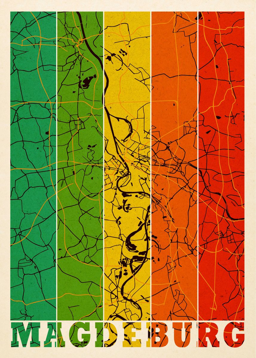 'Magdeburg Germany' Poster, picture, metal print, paint by Ryan ...