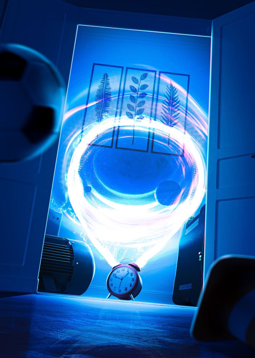 'Dimensional Clock Portal' Poster, picture, metal print, paint by Jxime ...