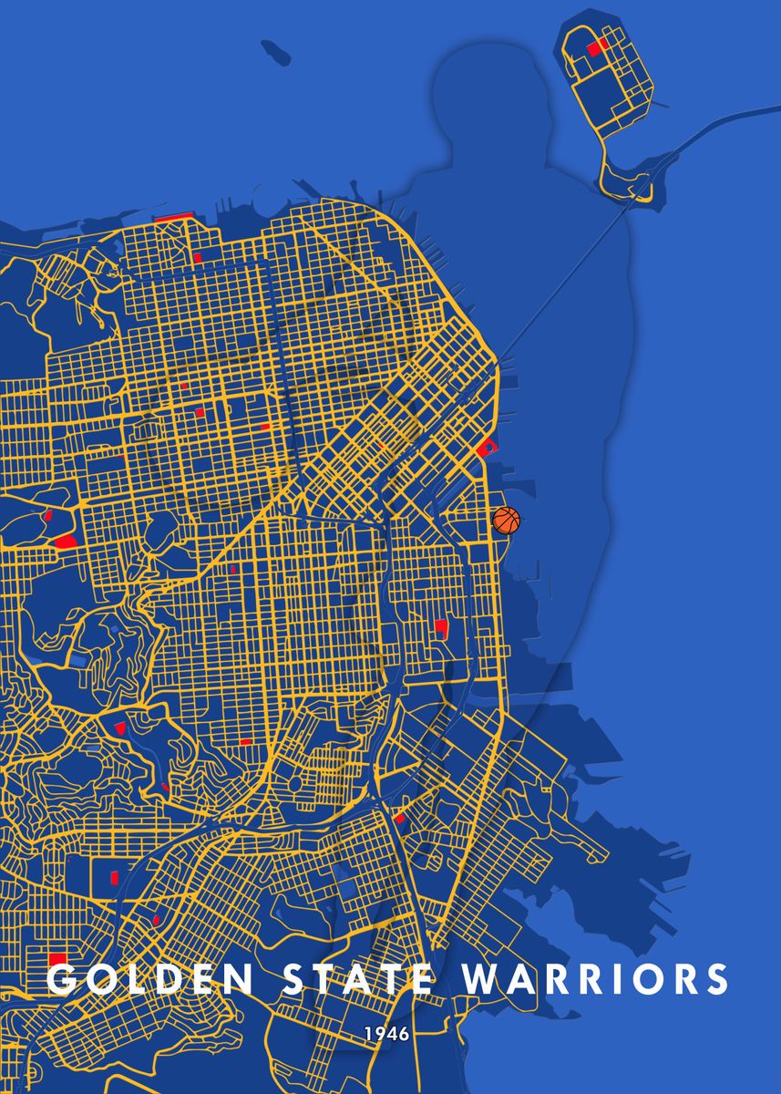 'Golden State Warriors Chas' Poster, picture, metal print, paint by ...