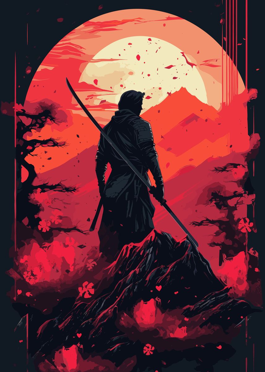 'Japanese Samurai' Poster, picture, metal print, paint by PosterSociety ...