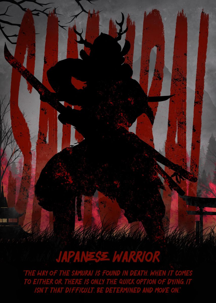 'Japanese samurai' Poster, picture, metal print, paint by Japanese ...
