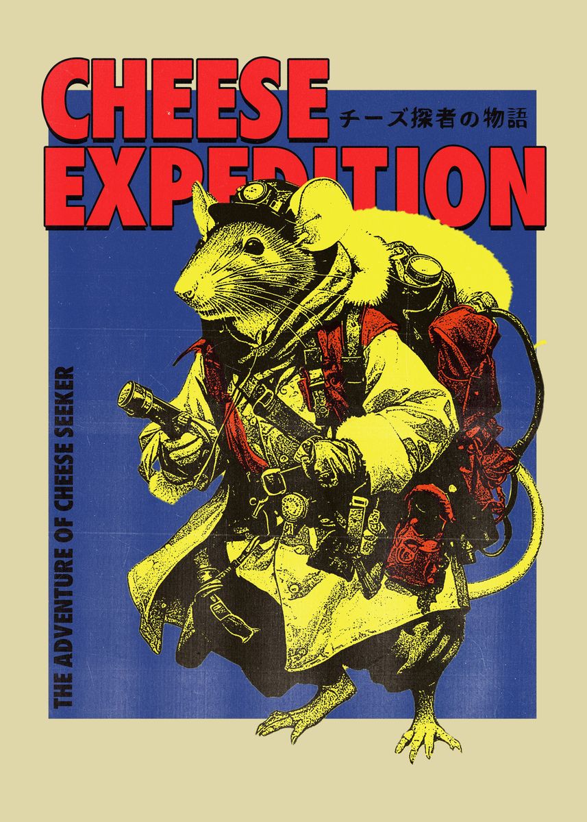 'CHEESE EXPEDITION' Poster, picture, metal print, paint by Dianeklein ...
