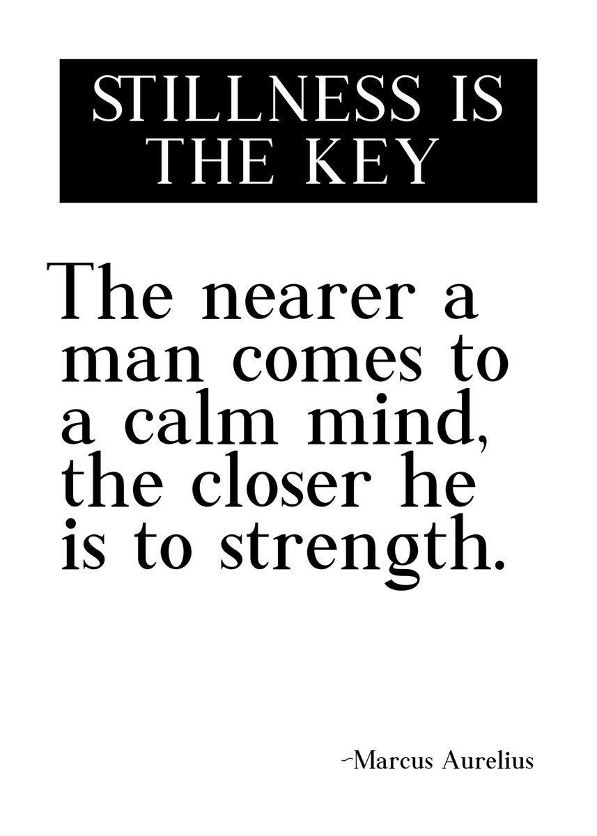 'Stillness Is The Key' Poster, picture, metal print, paint by Wezt ...