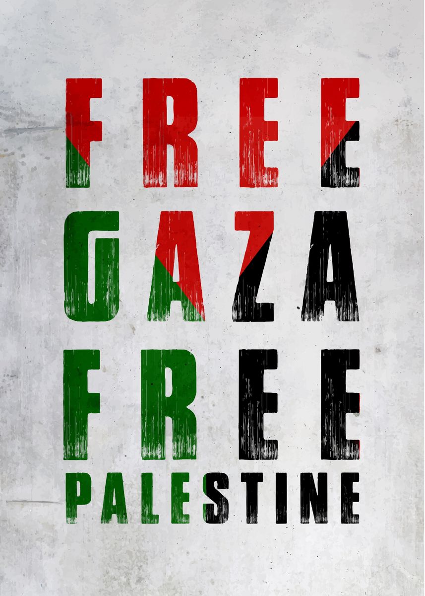 'Free gaza free palestine' Poster, picture, metal print, paint by Anima ...