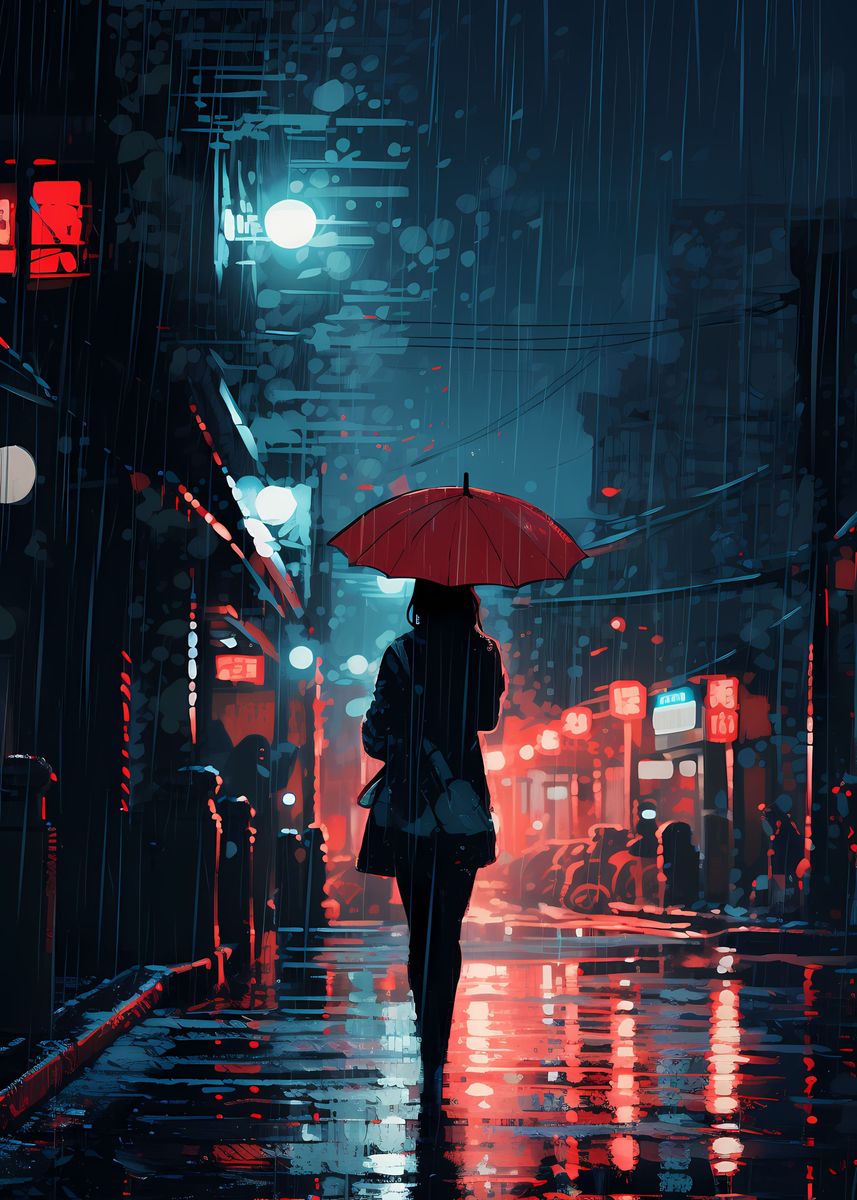 'After Dark' Poster, picture, metal print, paint by Scandy Wiz | Displate