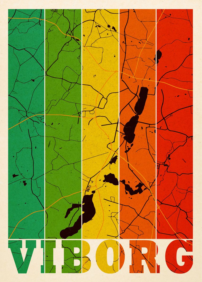 'Viborg Denmark' Poster, picture, metal print, paint by Ryan Proffitt ...