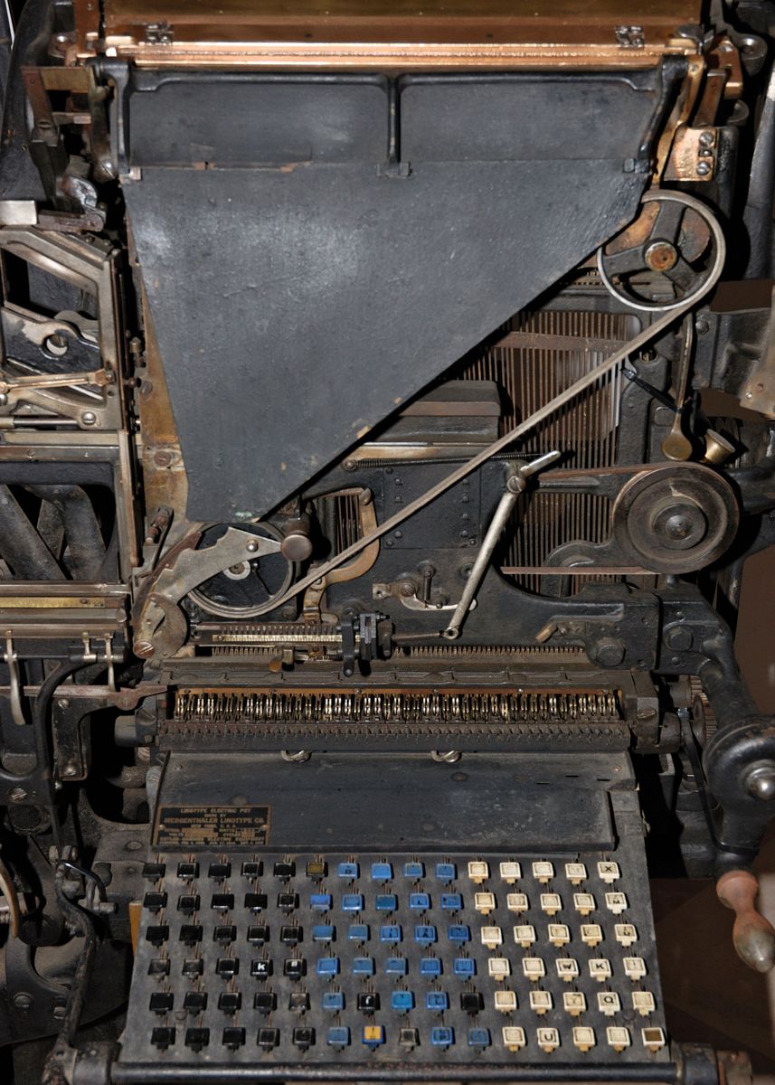 'Historical print machine' Poster, picture, metal print, paint by ...
