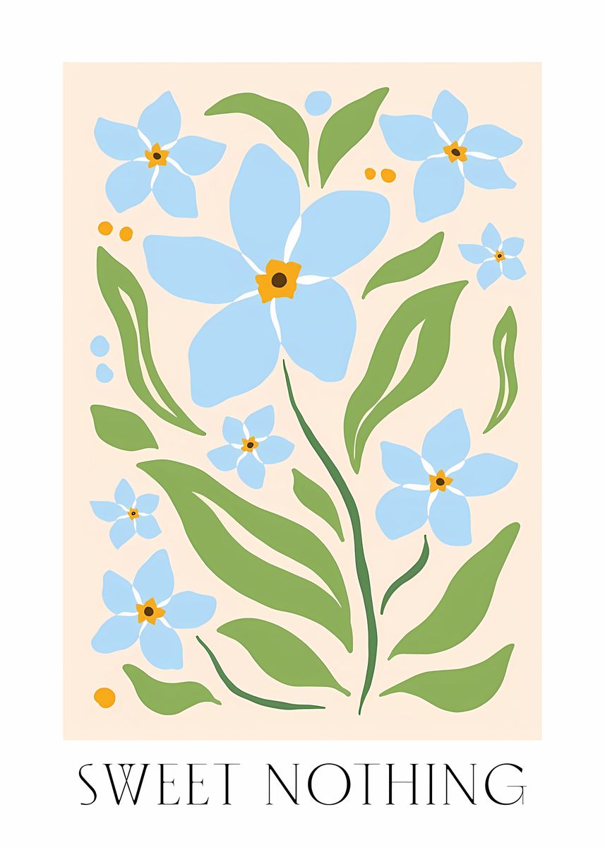 'Sweet Nothing Floral' Poster, picture, metal print, paint by Executive ...