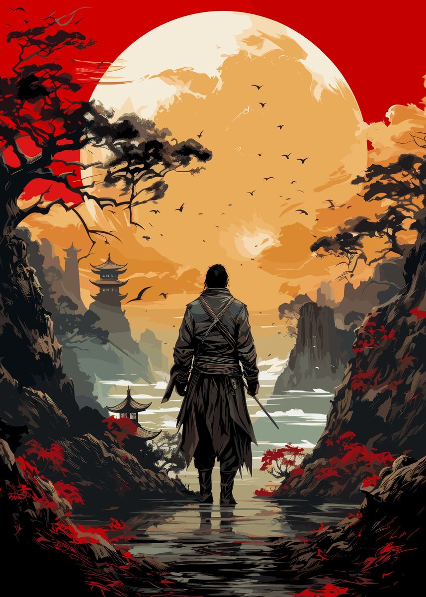 'Japanese Samurai' Poster, picture, metal print, paint by PosterSociety ...