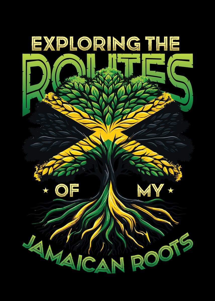 'Jamaican Roots Jamaica' Poster, picture, metal print, paint by Sascha ...