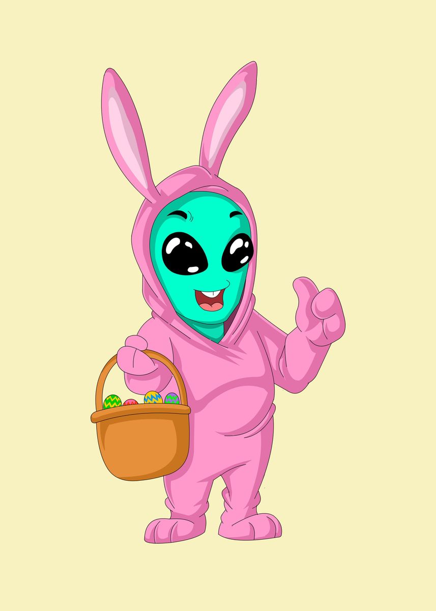 'alien easter day' Poster, picture, metal print, paint by Yacoub Al ...