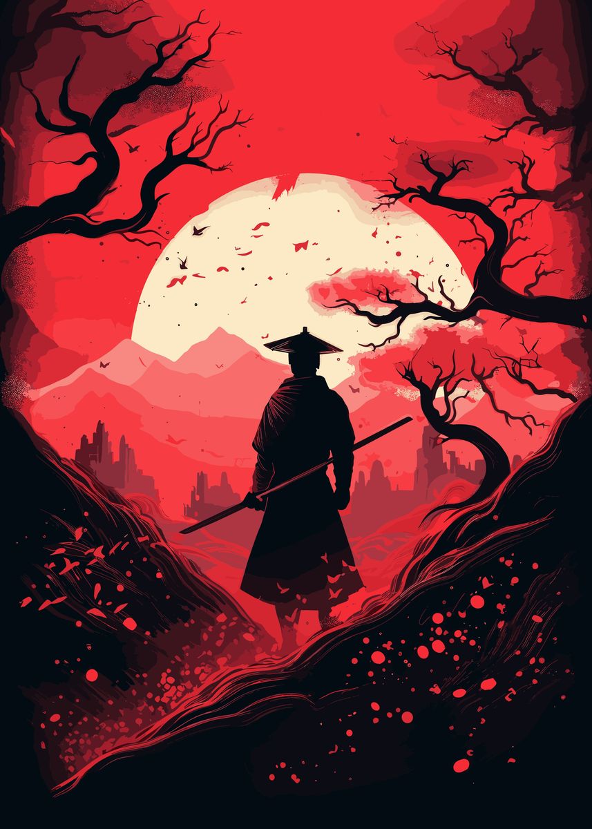 'Japanese Samurai' Poster, picture, metal print, paint by PosterSociety ...