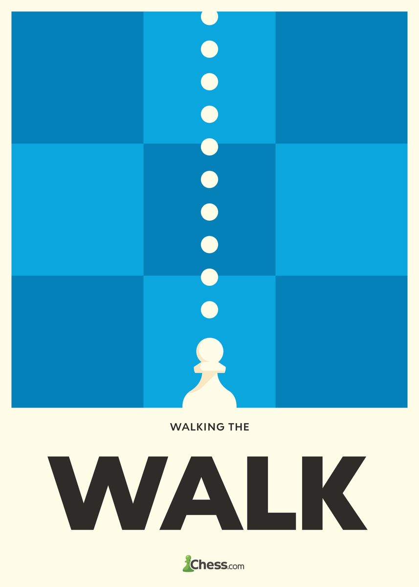 'Walking The Walk' Poster, picture, metal print, paint by Chess | Displate