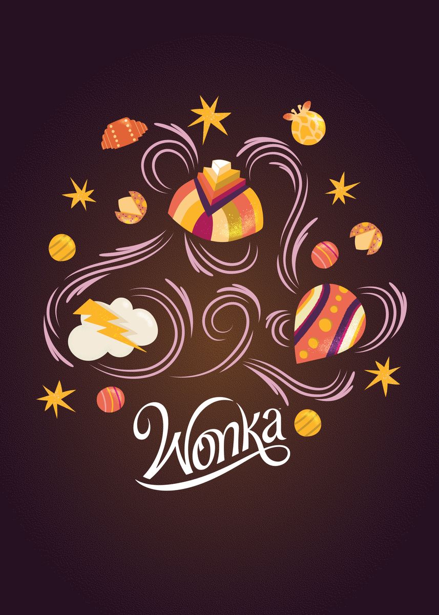 'Wonka Chocolates' Poster, picture, metal print, paint by Wonka | Displate