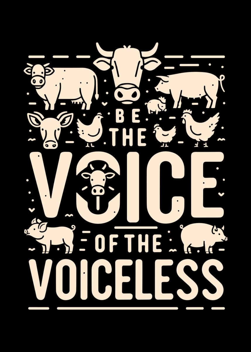 'Animal Rights Voice' Poster, picture, metal print, paint by schmugo ...