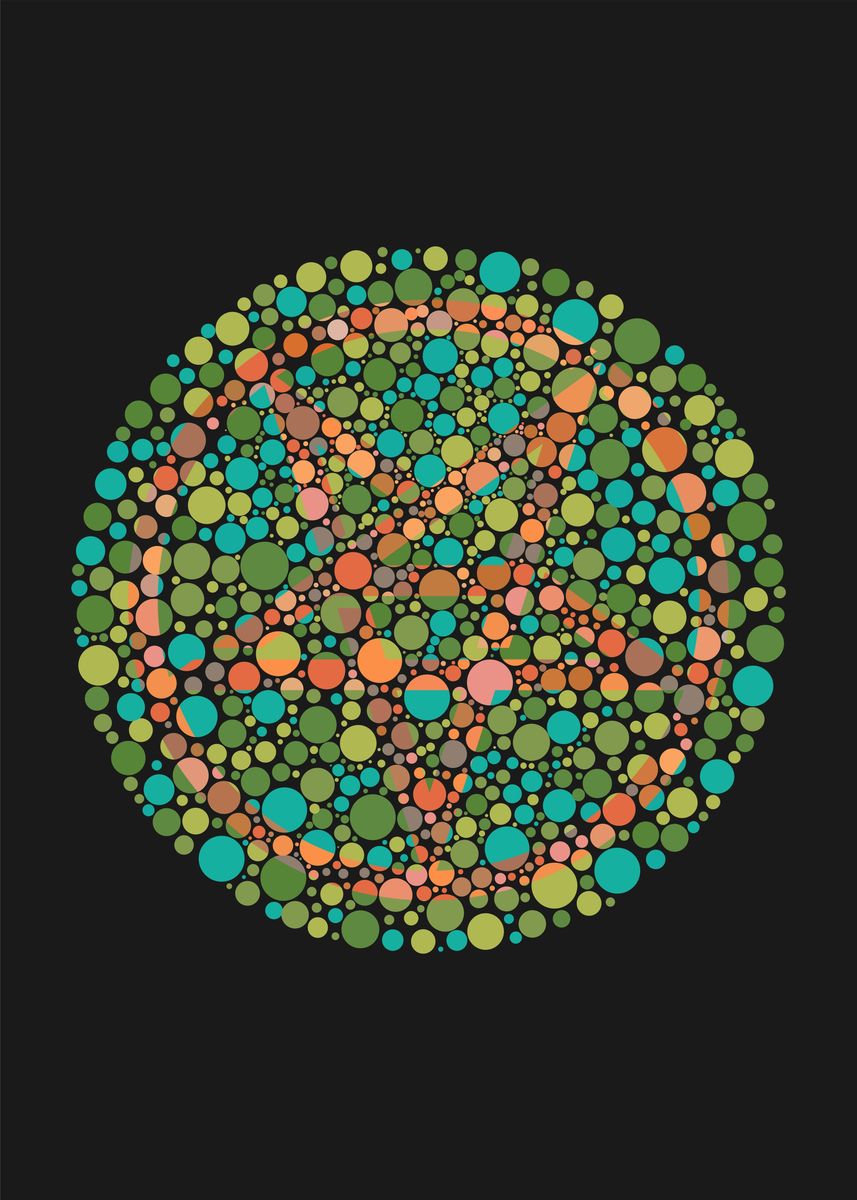 'ishihara eye test ' Poster, picture, metal print, paint by Bestselling ...
