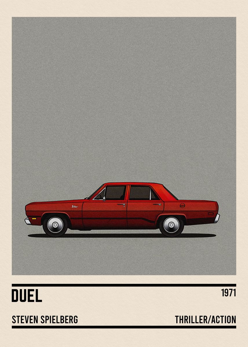 'Duel car Movie Poster ' Poster, picture, metal print, paint by Louise ...