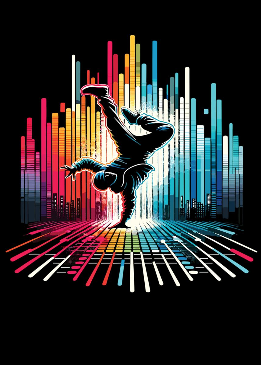 'Breakdance Break Dancer' Poster, picture, metal print, paint by ZS C O ...