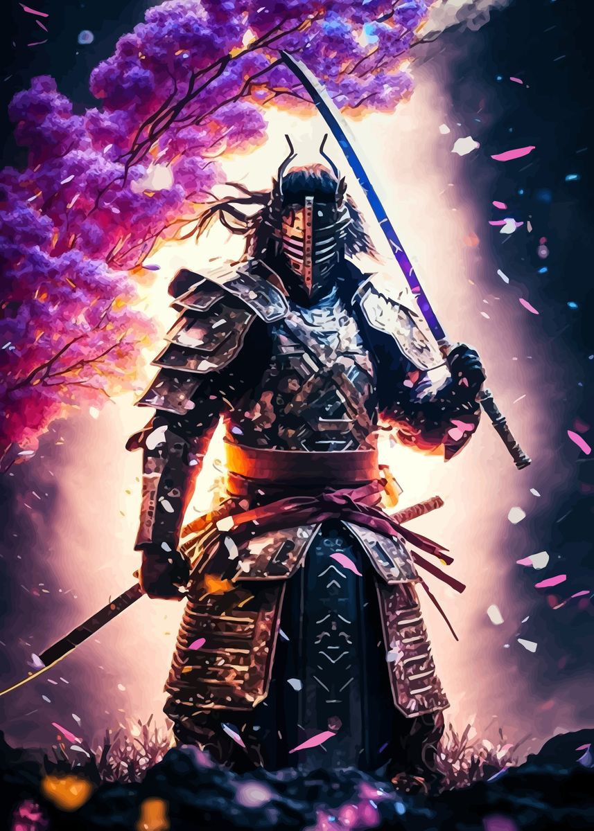 'Japanese Samurai' Poster, picture, metal print, paint by Mashdiashdui ...