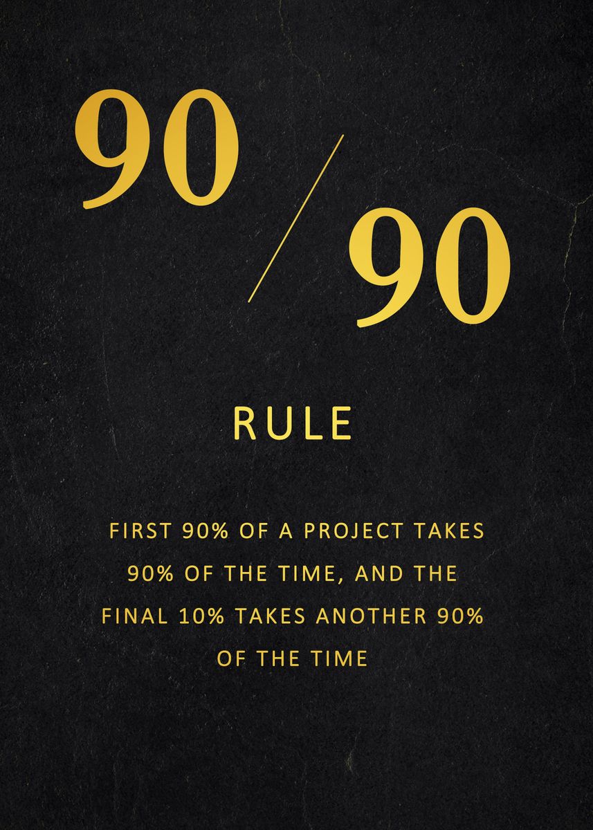 '90 90 rule vintage' Poster, picture, metal print, paint by Definition ...