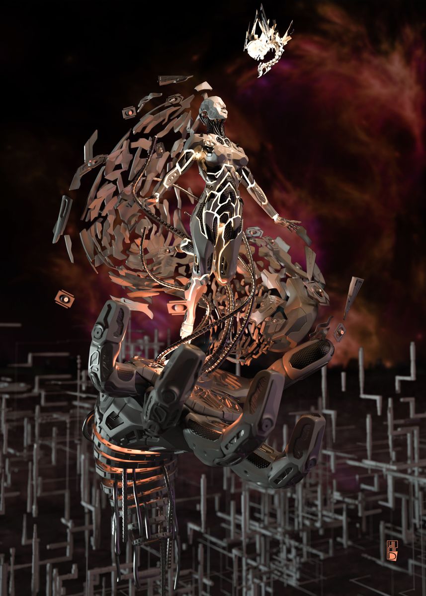 'Rise Like Phoenix ' Poster, picture, metal print, paint by Jeff ...