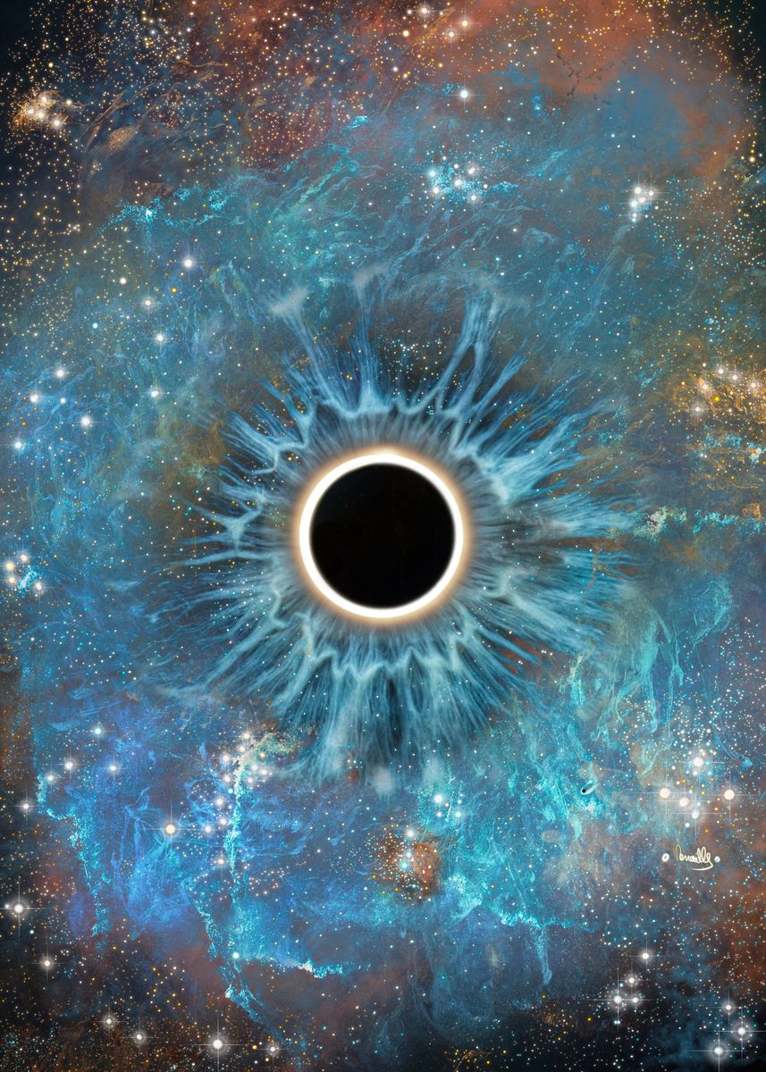 'Eye Galaxy' Poster, picture, metal print, paint by Remaille Art | Displate