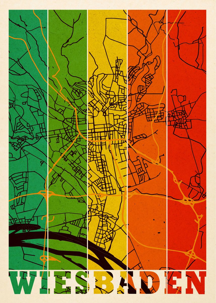 'Wiesbaden Germany' Poster, picture, metal print, paint by Ryan ...