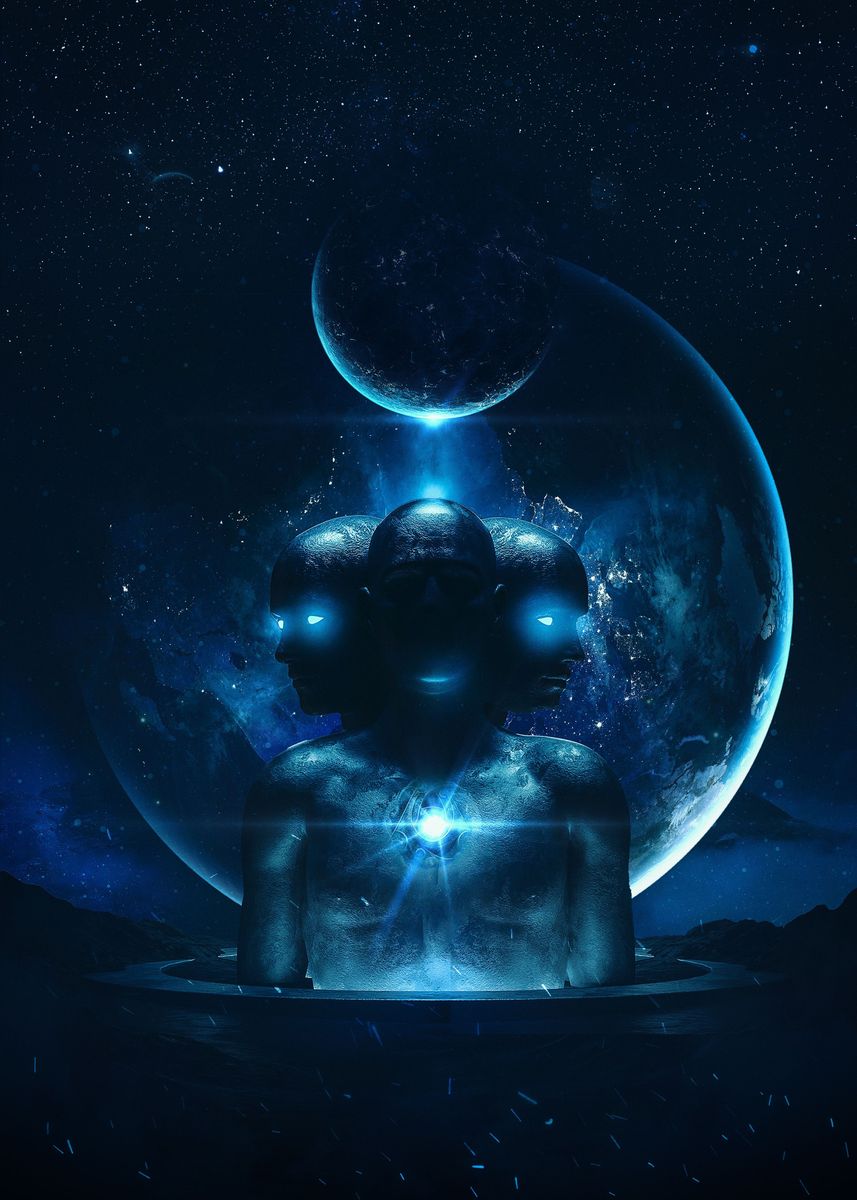 'Divine Triad' Poster, picture, metal print, paint by Bruno Macedo ...