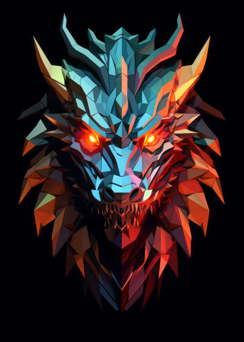 'Dragon Cutout Animation' Poster, picture, metal print, paint by Frank ...