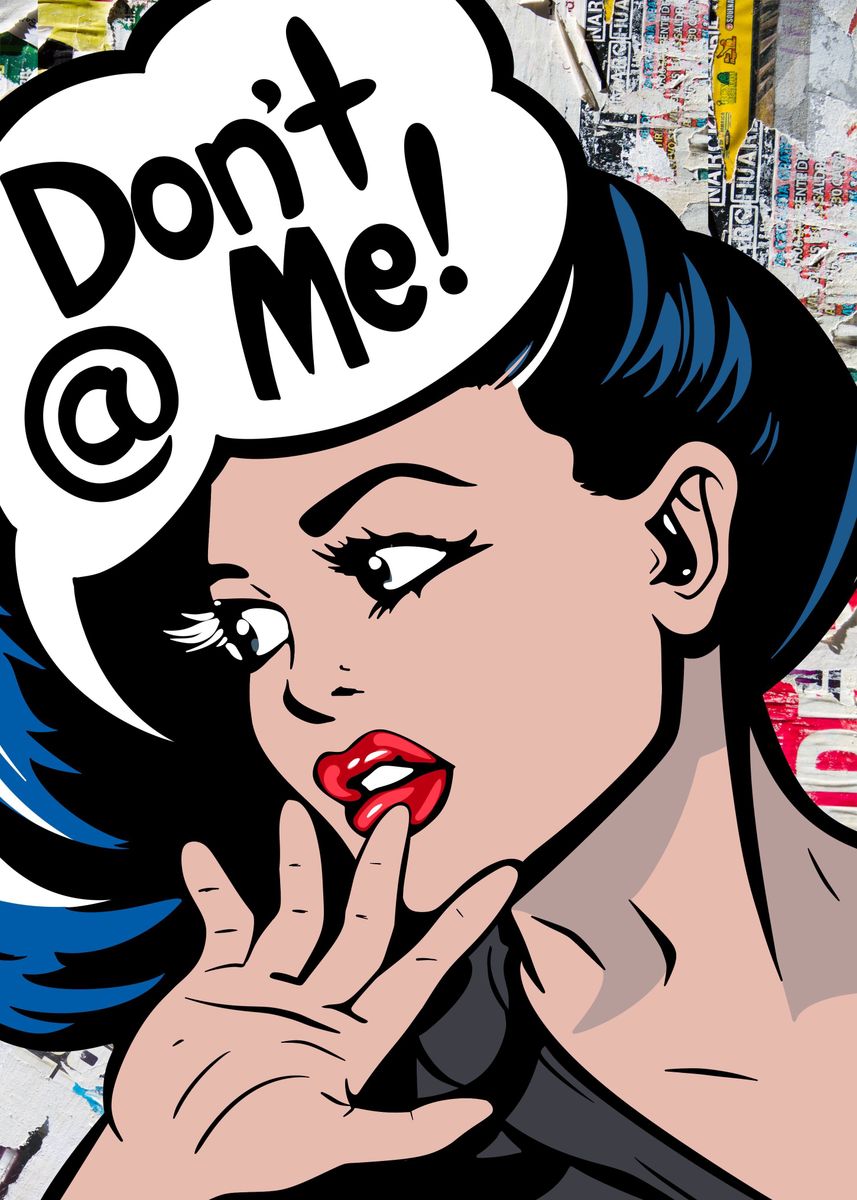 'Dont at me' Poster, picture, metal print, paint by Selja Cute | Displate