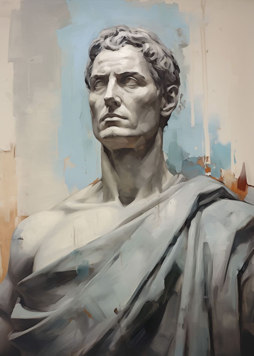 'Julius Caesar Oil Portrait' Poster, picture, metal print, paint by ...