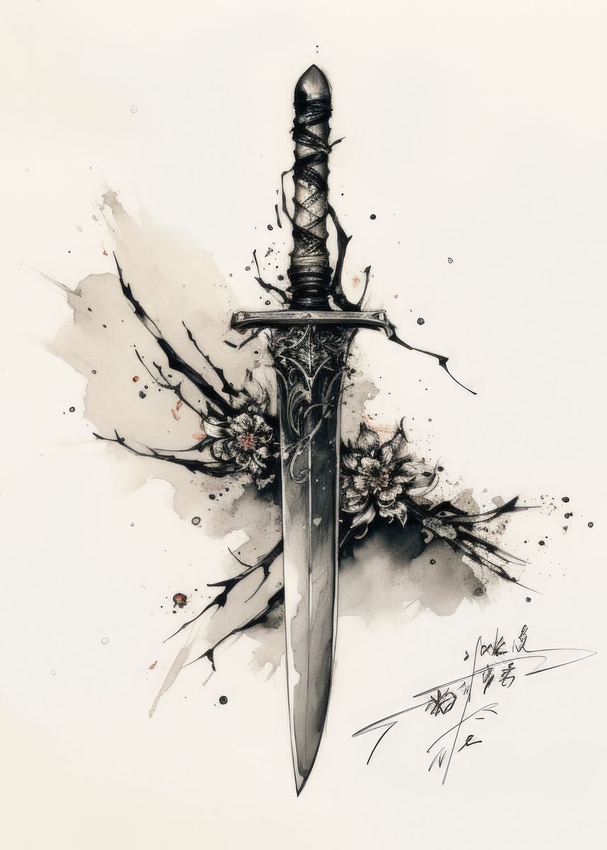 'Ancient Dagger' Poster, picture, metal print, paint by TESSERACT ART ...