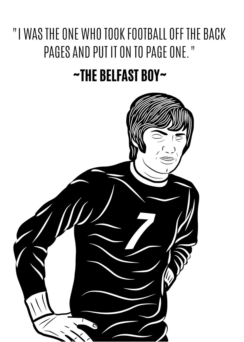 'George Best Football Quote' Poster, picture, metal print, paint by ...