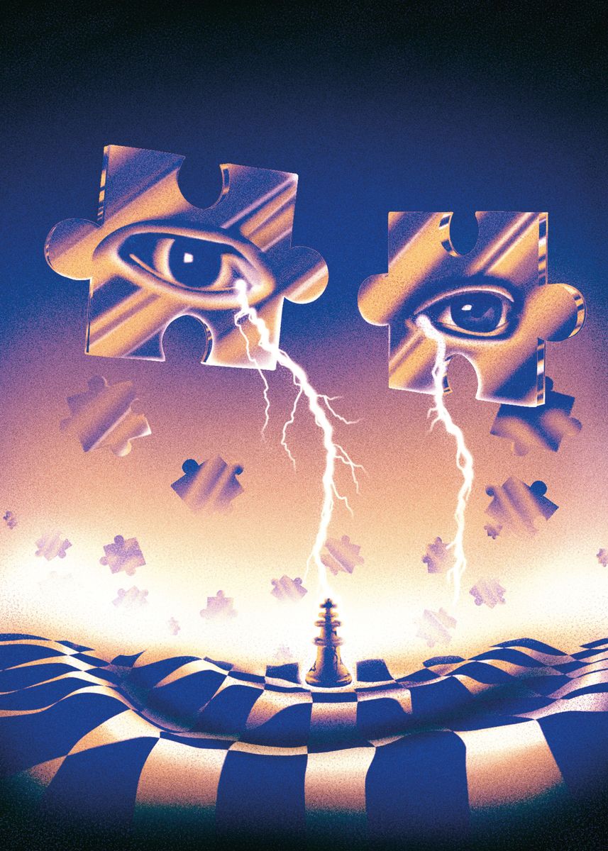 'Crying Lightning' Poster, picture, metal print, paint by Marcos ...